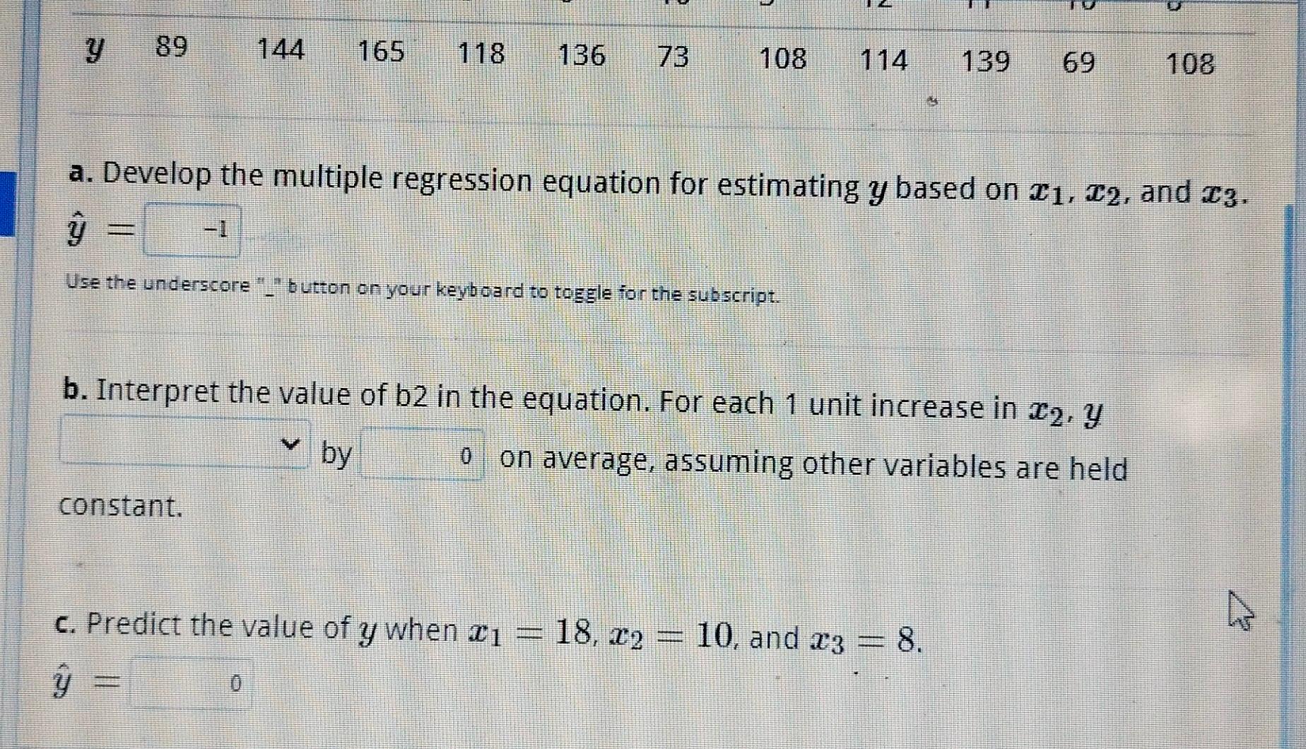Solved Use software to generate a multiple regression output | Chegg.com