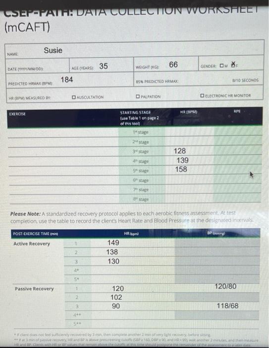 Solved CSEP-PATTHVATA COLLECTION WORKSHEET (mCAFT) Susie | Chegg.com