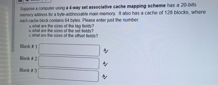 Solved Suppose a computer using a 4-way set associative | Chegg.com