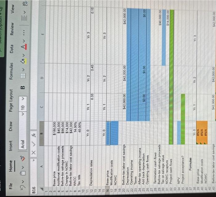 Solved Excel Online Structured Activity: New project | Chegg.com