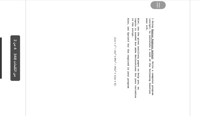 Solved 1 Using Neuton Raphson Method Write A Computer