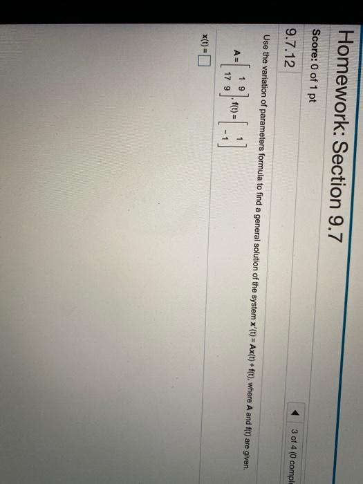Solved Homework Section 9 7 Score 0 Of 1 Pt 9 7 12 3 Of 4