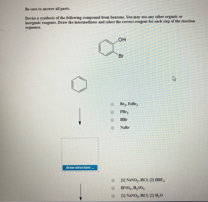 Solved Be sure to answer all parts. Devise a synthesis of | Chegg.com
