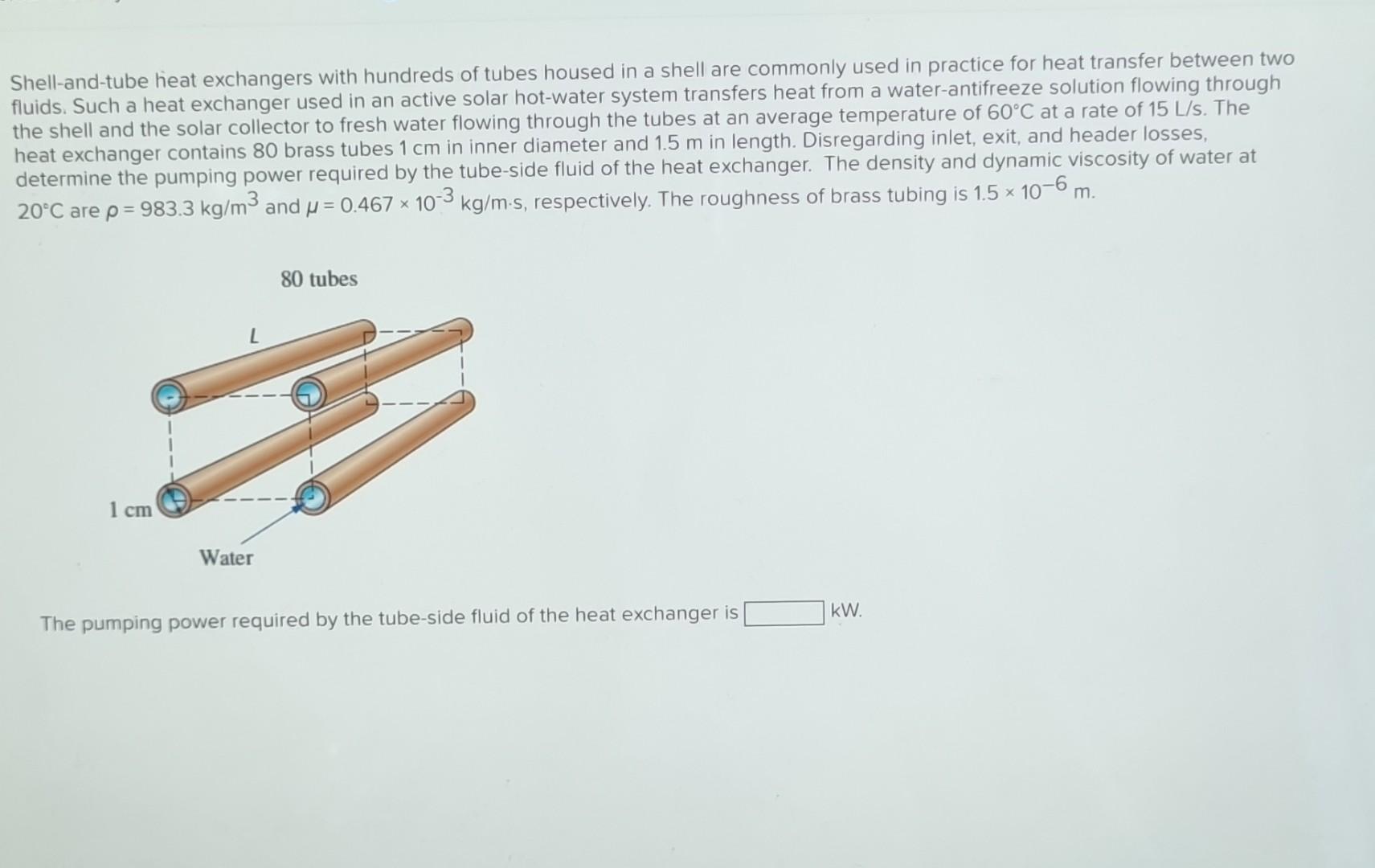 Solved Shell-and-tube heat exchangers with hundreds of tubes | Chegg.com