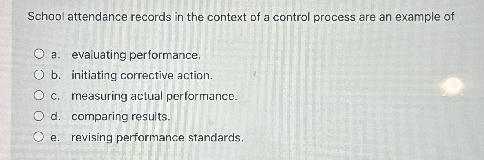 Solved School attendance records in the context of a control | Chegg.com