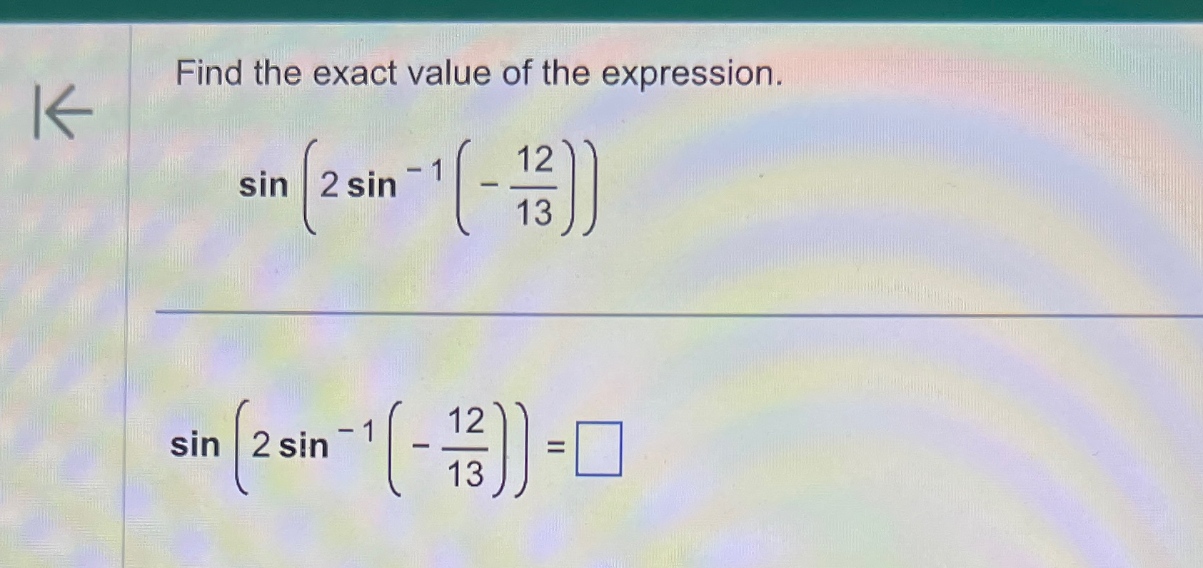 Solved Find the exact value of the | Chegg.com
