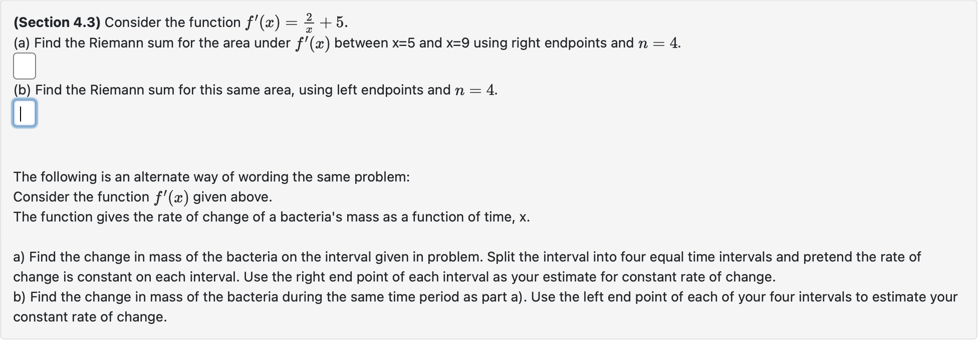 Solved (Section 4.3) ﻿Consider the function f'(x)=2x+5.(a) | Chegg.com