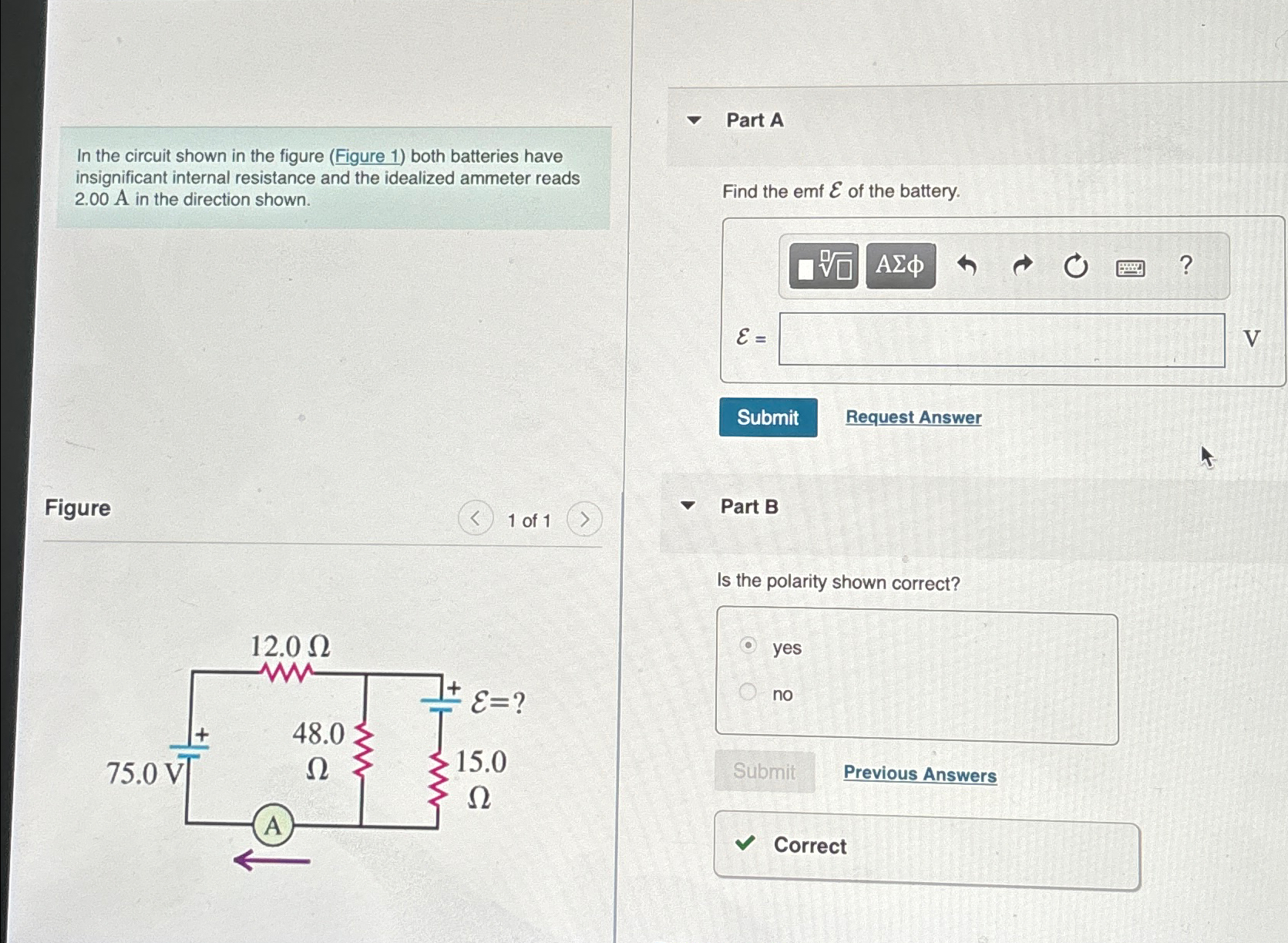 Solved Part AIn the circuit shown in the figure (Figure 1) | Chegg.com