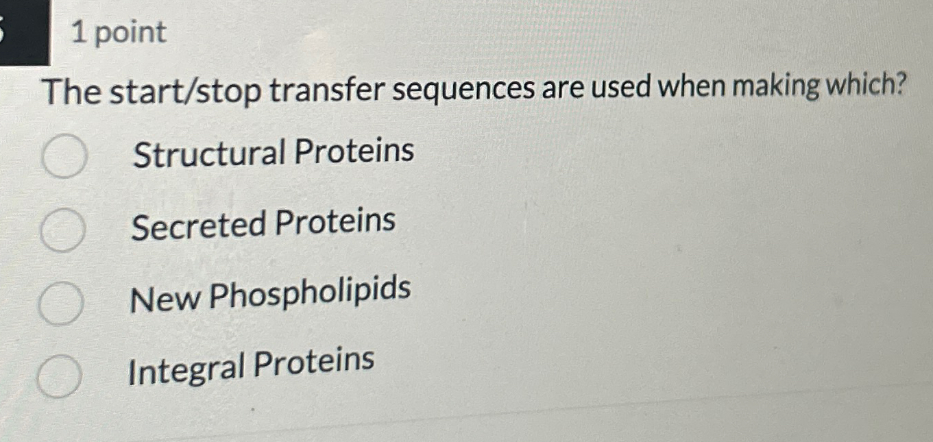 Solved The start/stop transfer sequences are used when | Chegg.com