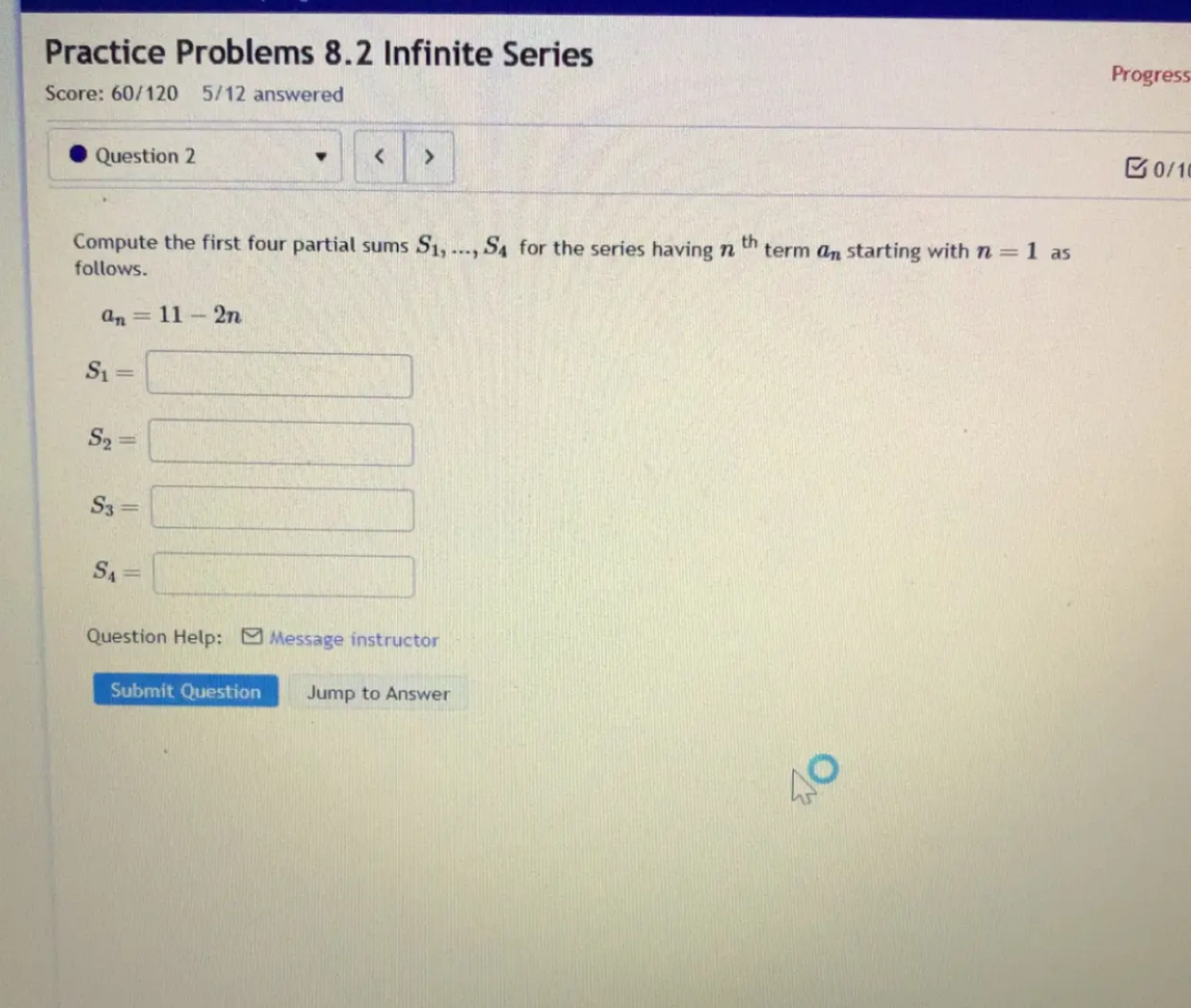 Solved Practice Problems 8.2 ﻿Infinite SeriesScore: | Chegg.com