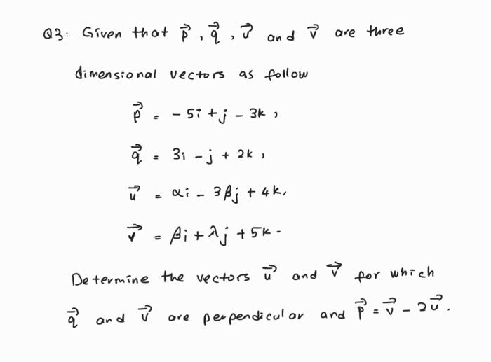 Solved Q3: Given that p ₁ 2 ₁ 2 dimensional vectors. To P = | Chegg.com