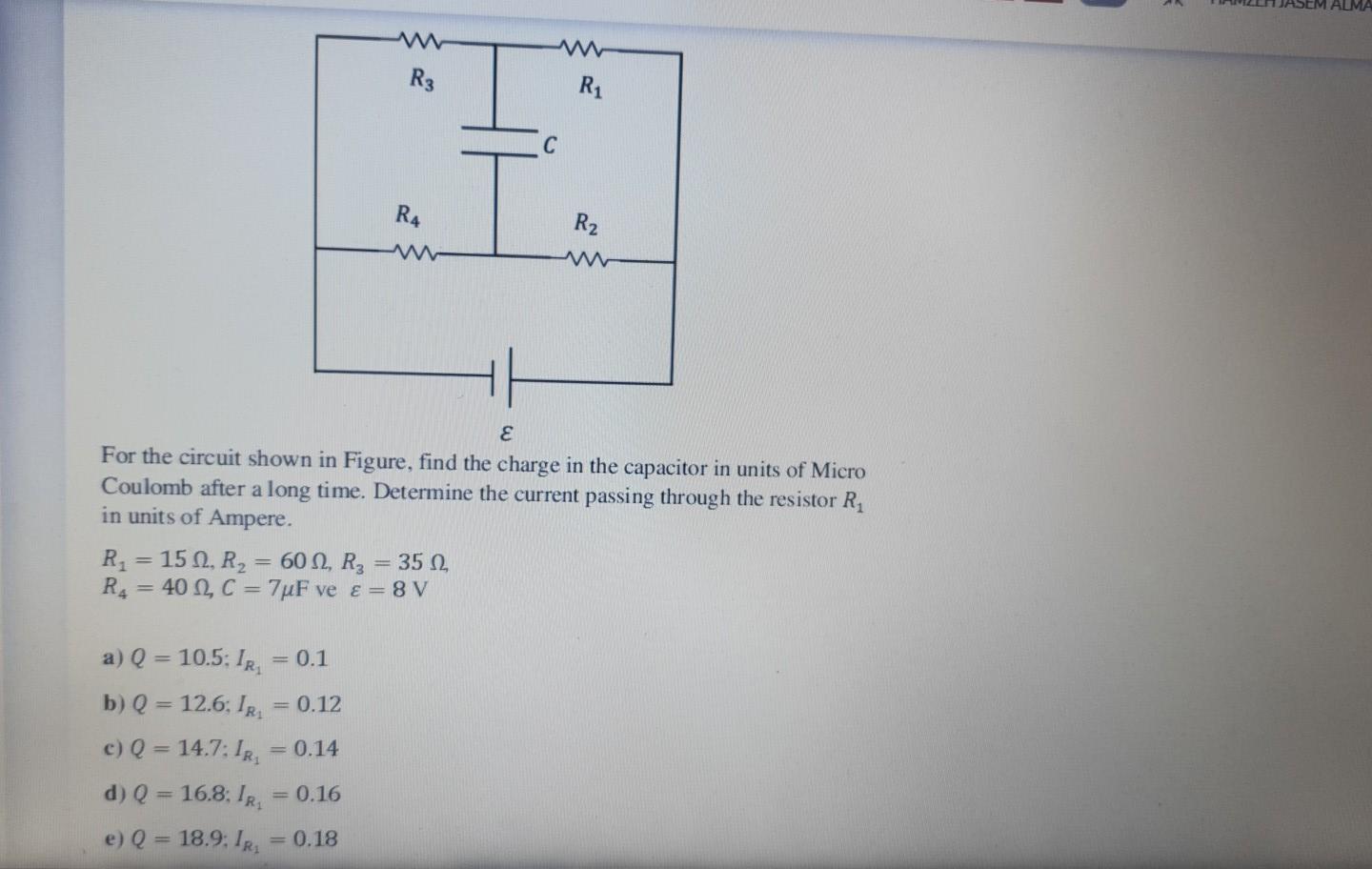 Solved R3 R1 C R4 R2 E For the circuit shown in Figure, find | Chegg.com