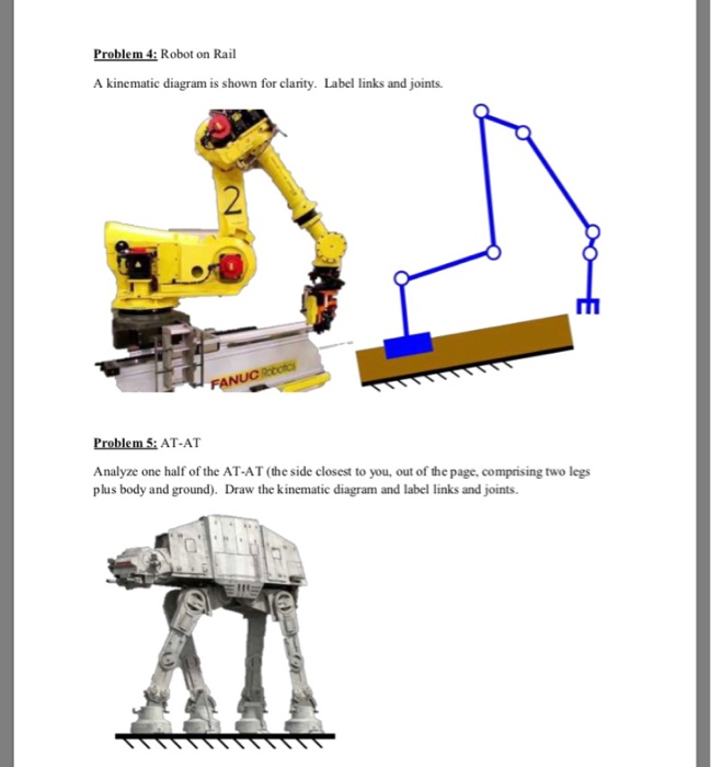 Solved Problem 4: Robot on Rail A kinematic diagram is shown | Chegg.com
