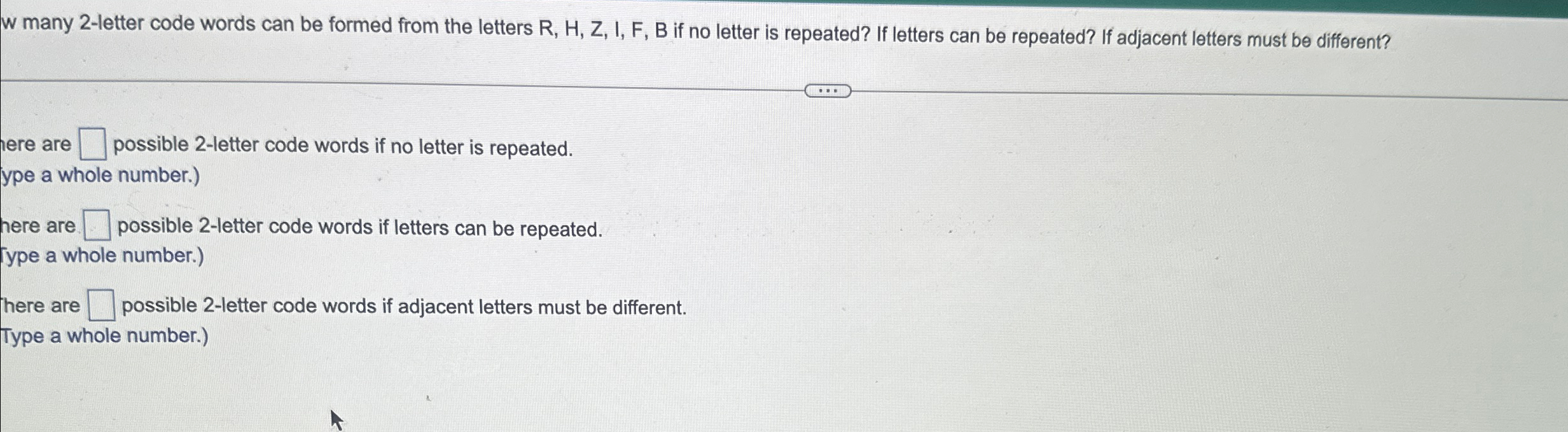 Solved w many 2-letter code words can be formed from the | Chegg.com