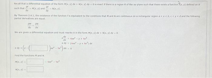 Solved such that ∂x∂r=M(x,y) and ∂y∂t=N(x,y). partial | Chegg.com
