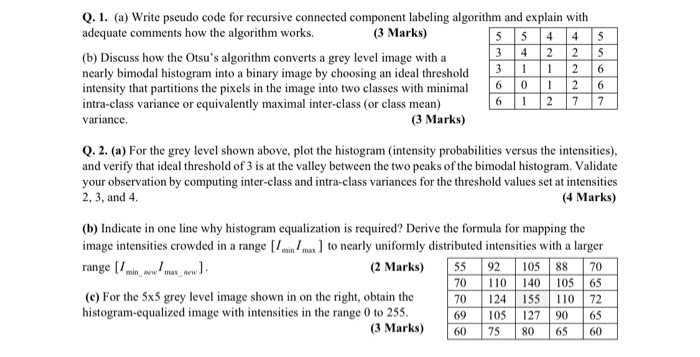 0 6 6 6 Q. 1. (a) Write pseudo code for recursive | Chegg.com