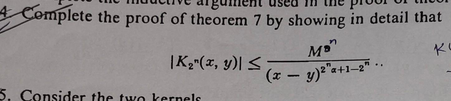 4 Complete the proof of theorem 7 by showing in | Chegg.com