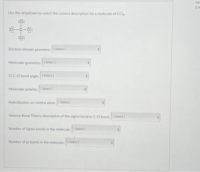 Solved Use the dropdown to select the correct description | Chegg.com