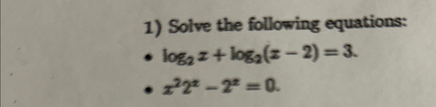Solved Solve the following | Chegg.com