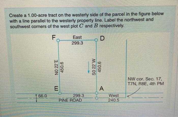 Solved Part AFor the west lot, give the length of course CF. | Chegg.com