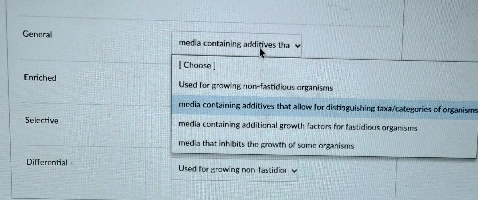 Solved General Enriched Selective Differential MATCHING | Chegg.com