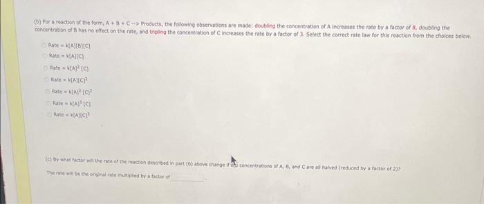 Solved You and your lab parther are studying the rate of a | Chegg.com