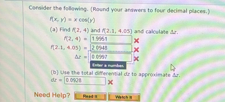Solved Consider the following. (Round your answers to four | Chegg.com