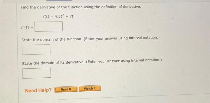 Solved Find the derivative of the function using the | Chegg.com