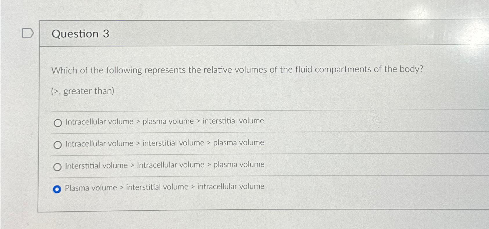 Solved Question 3Which of the following represents the | Chegg.com