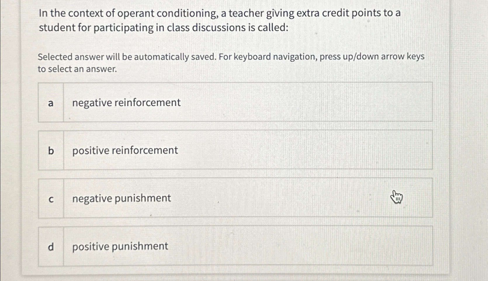 Solved In the context of operant conditioning, a teacher | Chegg.com