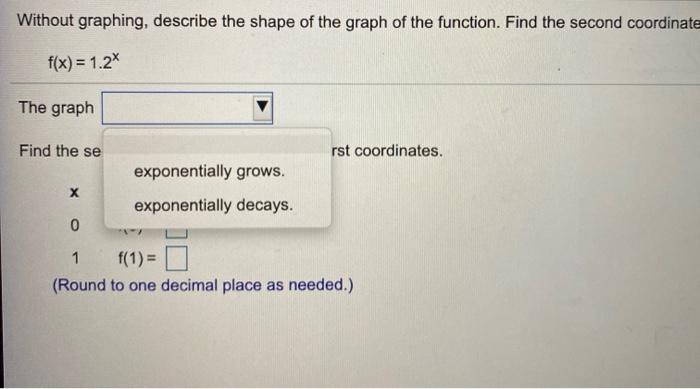 Solved Without graphing, describe the shape of the graph of | Chegg.com