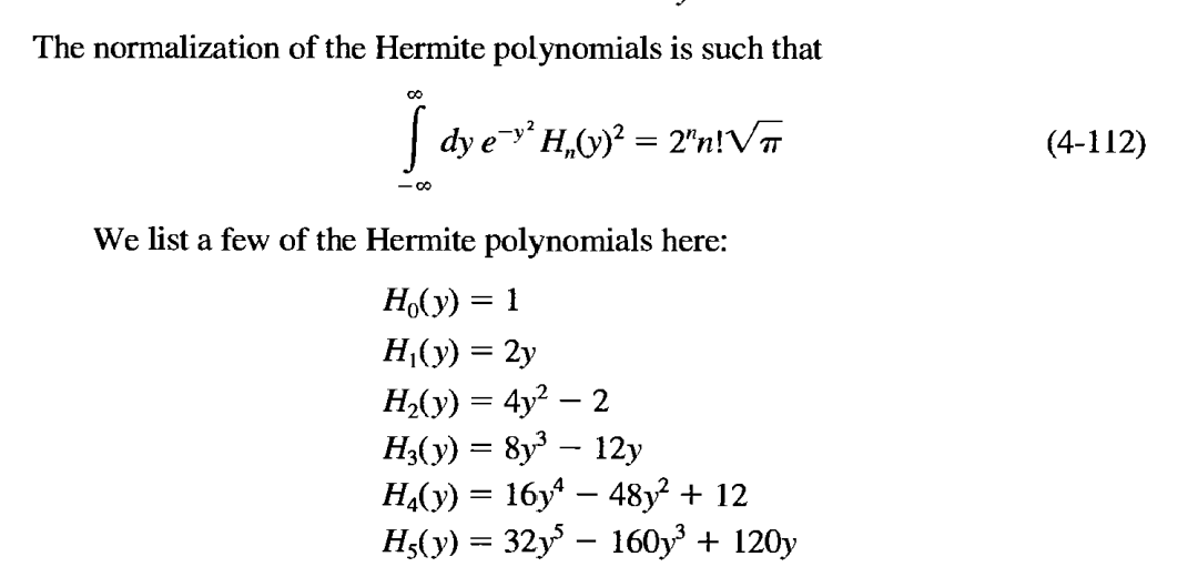 Use Eqtns. 4-90 and 4.112 to normalize the first two | Chegg.com