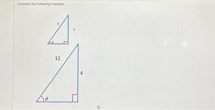 Solved Consider the following triangles.Find the exact | Chegg.com