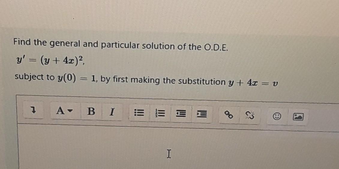Solved Find the general and particular solution of the | Chegg.com