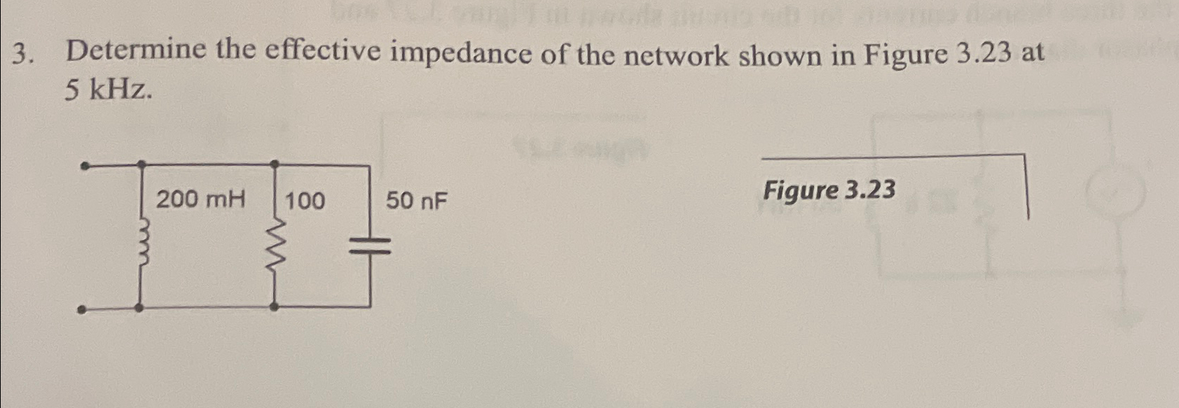 Solved Determine the effective impedance of the network | Chegg.com