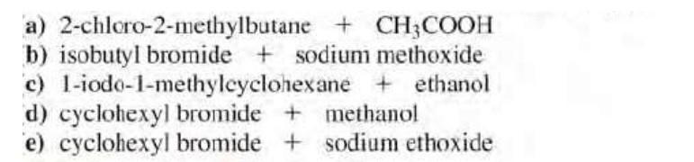Solved a) 2-chloro-2-methylbutane + CH3COOH b) isobutyl | Chegg.com