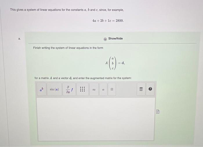 Solved Format: - Enter your solution as a matrix or a column | Chegg.com