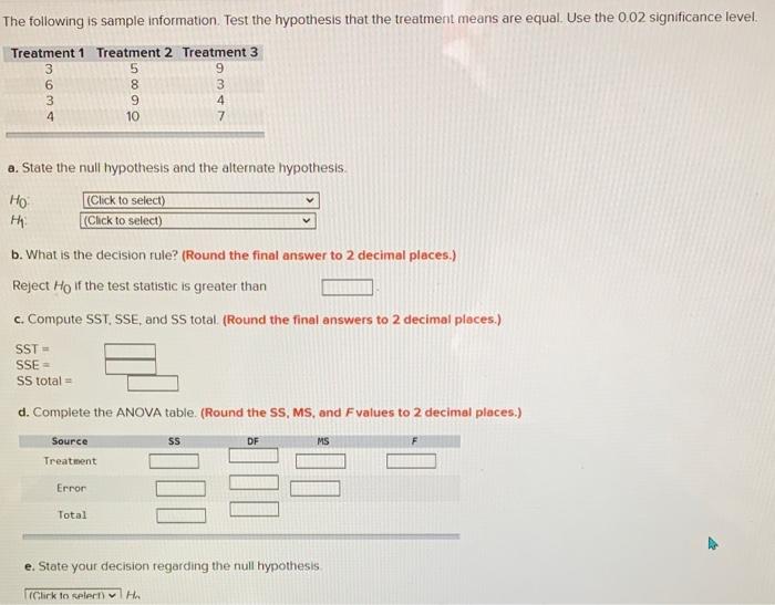 Solved The following is sample information. Test the | Chegg.com