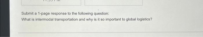 Solved Submit a 1-page response to the following question: | Chegg.com