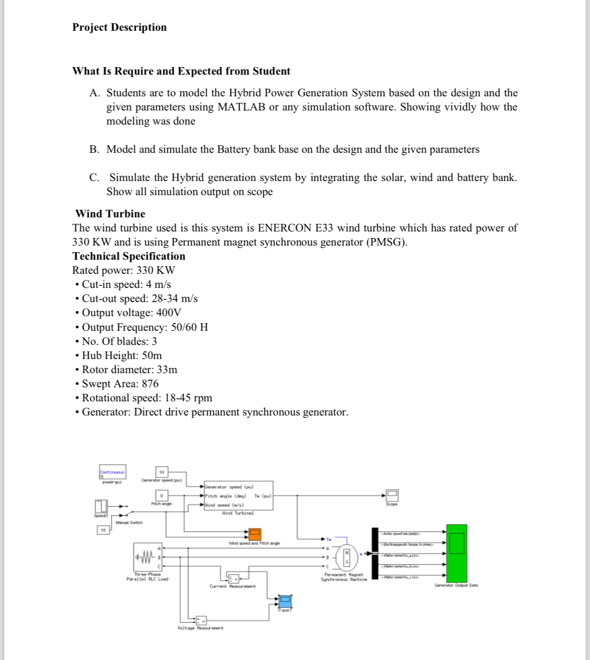 Solved PV Array Technical SpecificationThe 100-kW PV array | Chegg.com
