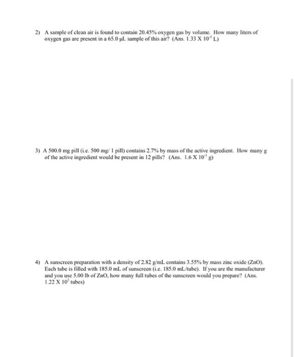 Solved PERCENTAGE WORKSHOP Percent means parts per hundred. | Chegg.com