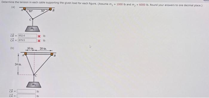 Solved Determine the tension in each cable supporting the | Chegg.com