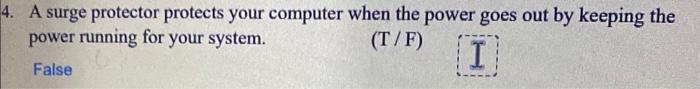 Solved A surge protector protects your computer when the | Chegg.com
