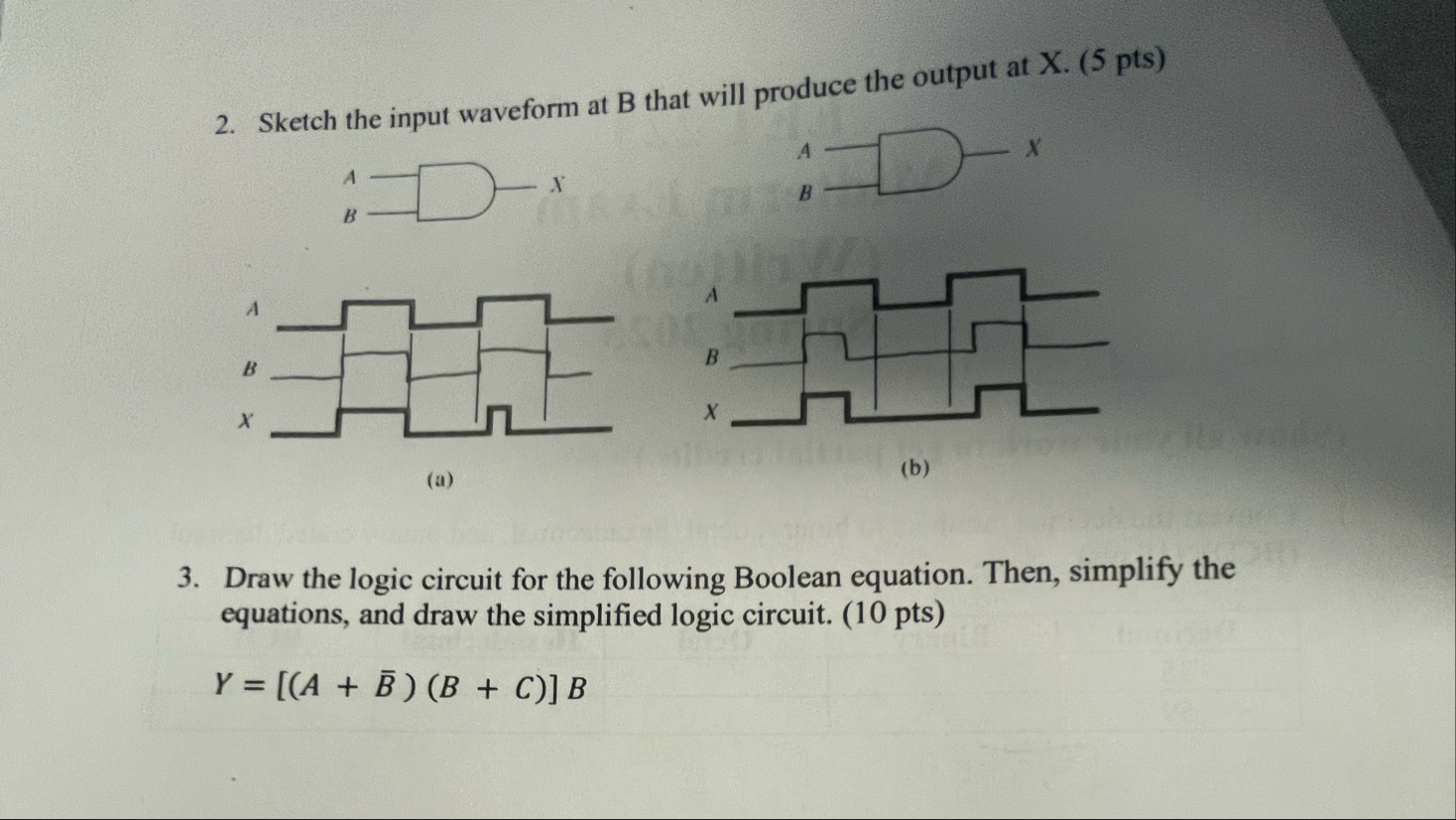 Solved Sketch the input waveform at B that will produce the | Chegg.com Solved Sketch the input waveform at B that will produce the | Chegg.com