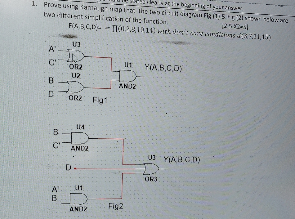 Solved prove using k map that the two circuit diagram Fig | Chegg.com