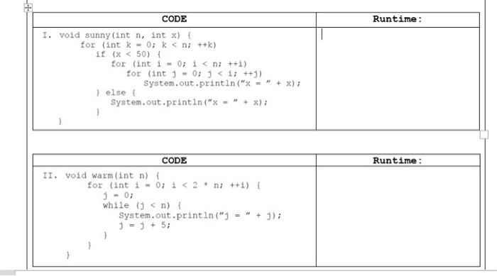 Solved Big-Oh and Run Time Analysis: Describe the worst-case | Chegg.com