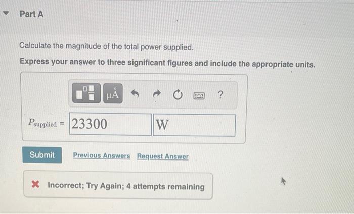 Solved Calculate the magnitude of the total power supplied. | Chegg.com