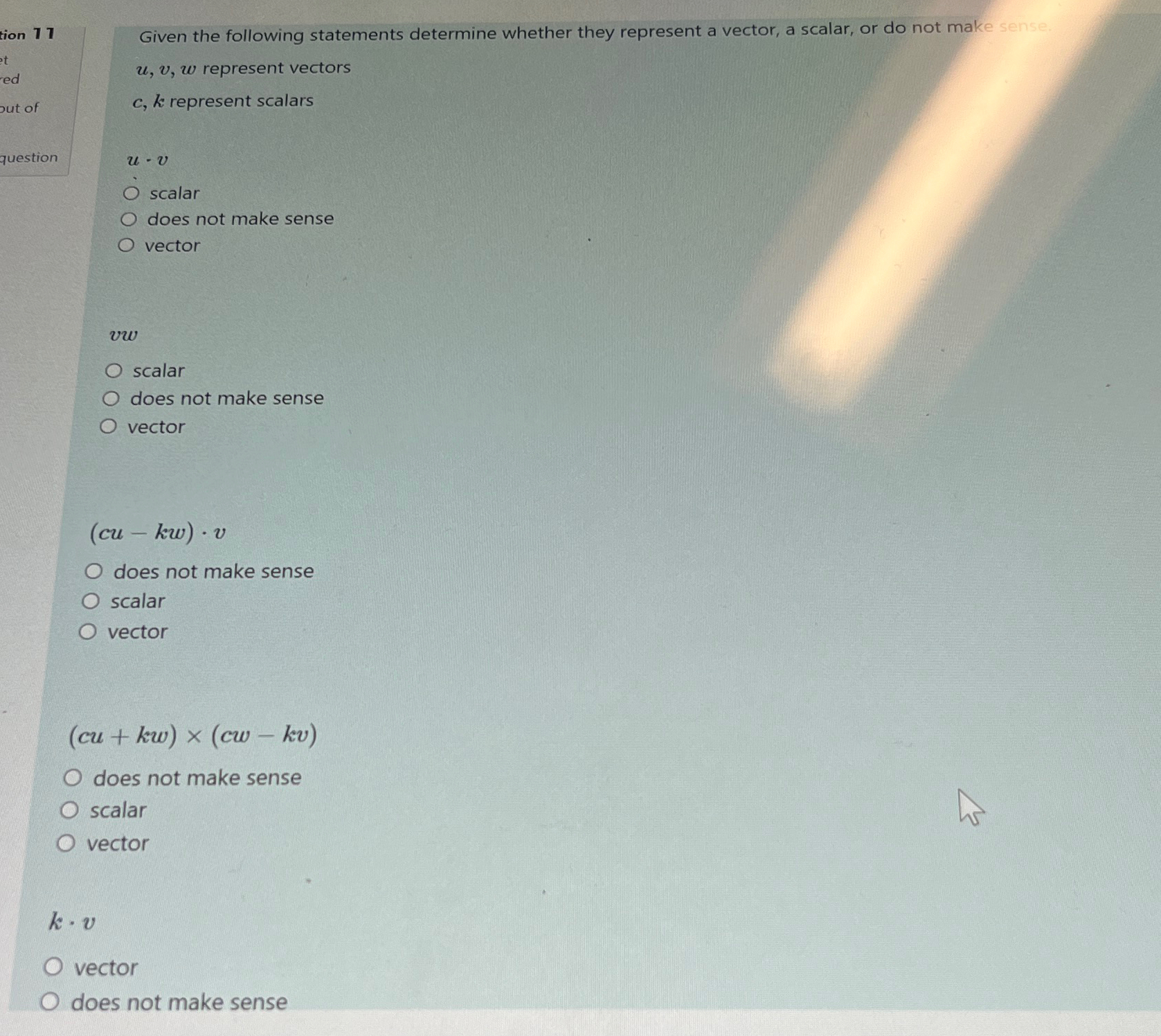 Solved Given the following statements determine whether they | Chegg.com