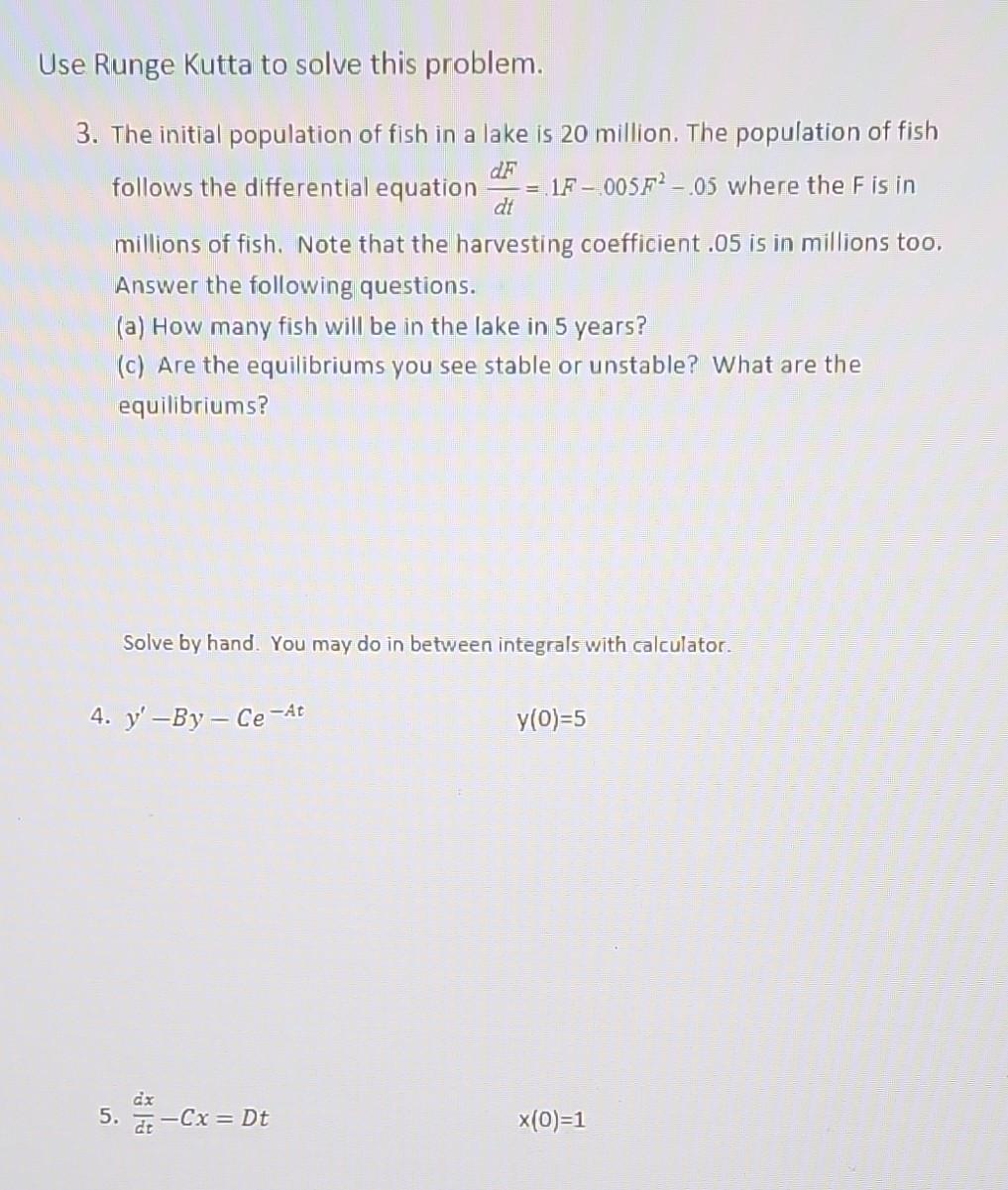 Solved Solve by hand, You may do in between integrals with | Chegg.com
