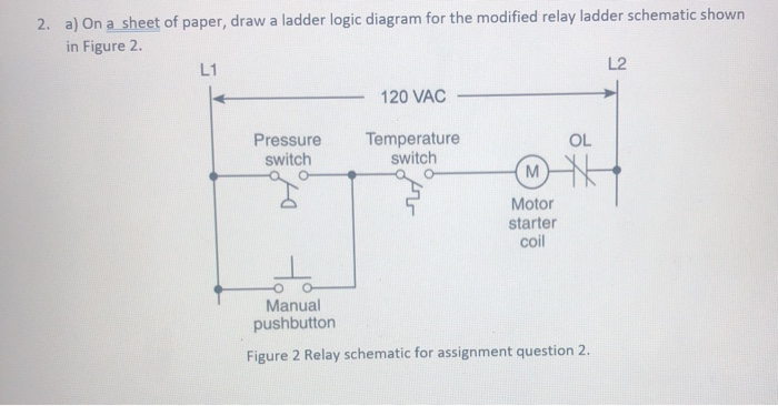 Solved Draw a ladder logic diagram for the modified relay | Chegg.com